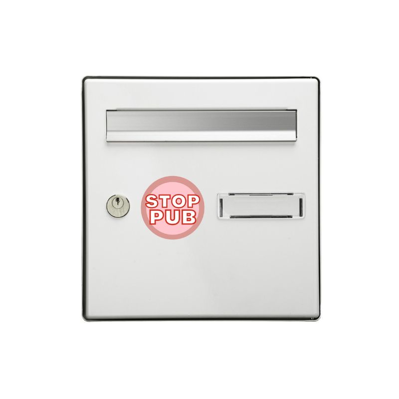 Autocollant STOP PUB classique rouge | Custom-it
