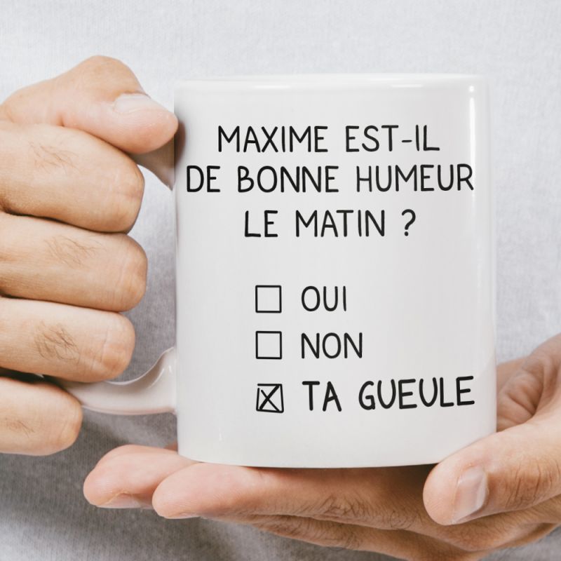 Tasse Drôle pour les Matins Difficiles - Oui, Non, Ta Gueule